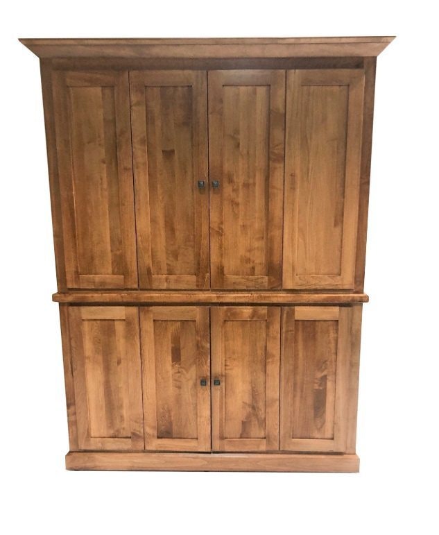 Amish Hideaway Computer Desk Armoire - Hide Office Clutter