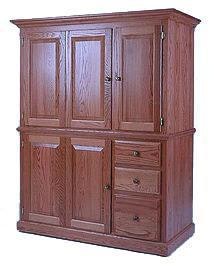 Amish Office Armoire Desk from DutchCrafters Amish Furniture