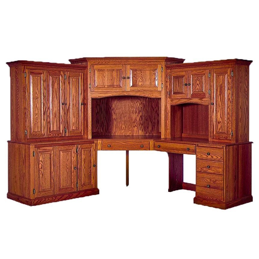 6-piece Deluxe Corner Computer Center From DutchCrafters Amish