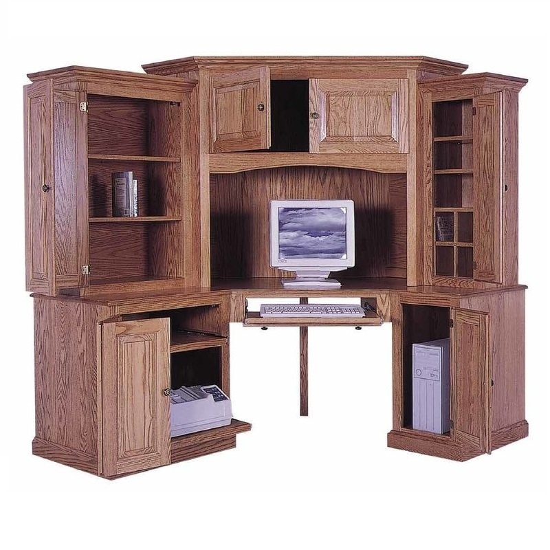 6 Piece Classic Corner Computer Center from DutchCrafters Amish