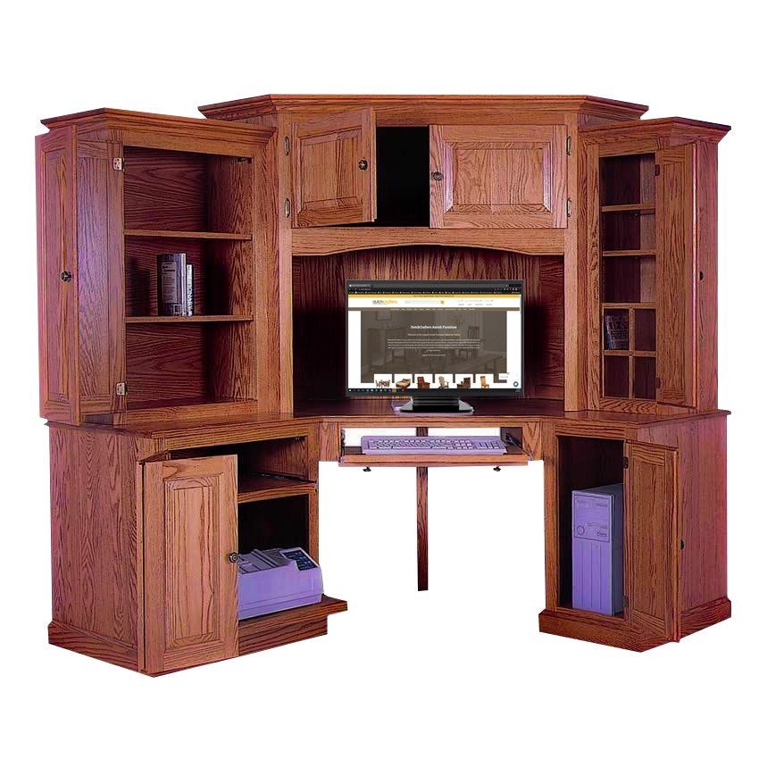 6 Piece Classic Corner Computer Center from DutchCrafters Amish