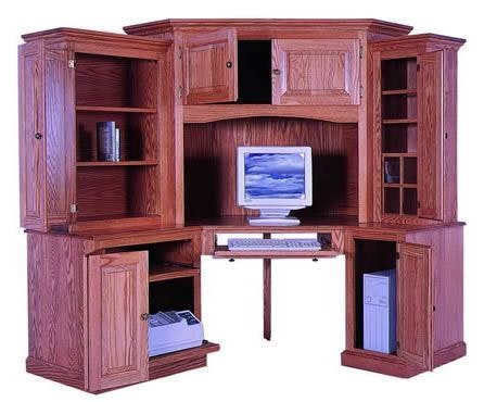 6 Piece Classic Corner Computer Center from DutchCrafters Amish