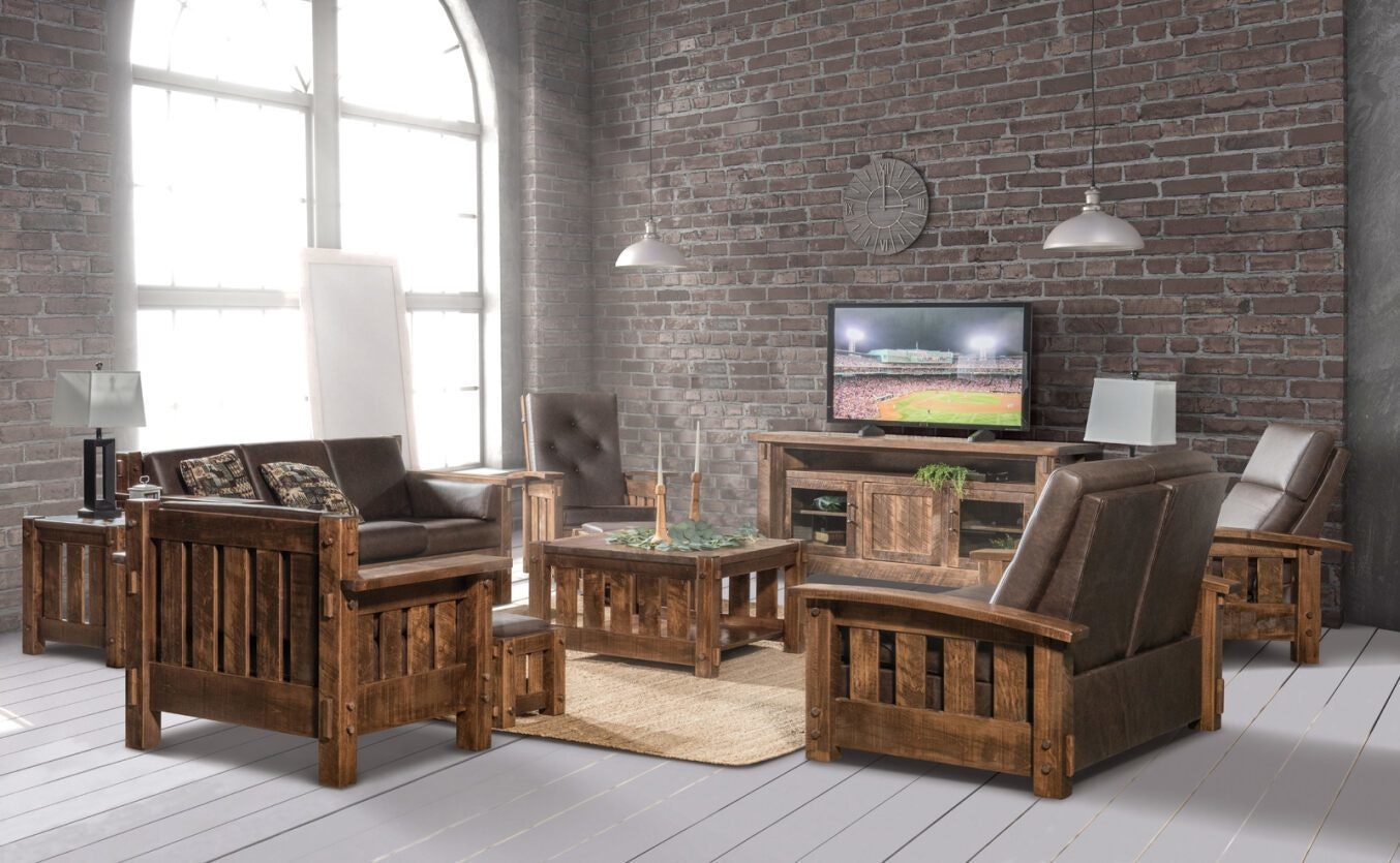 72" Rough Sawn Wood TV Stand from DutchCrafters Amish Furniture