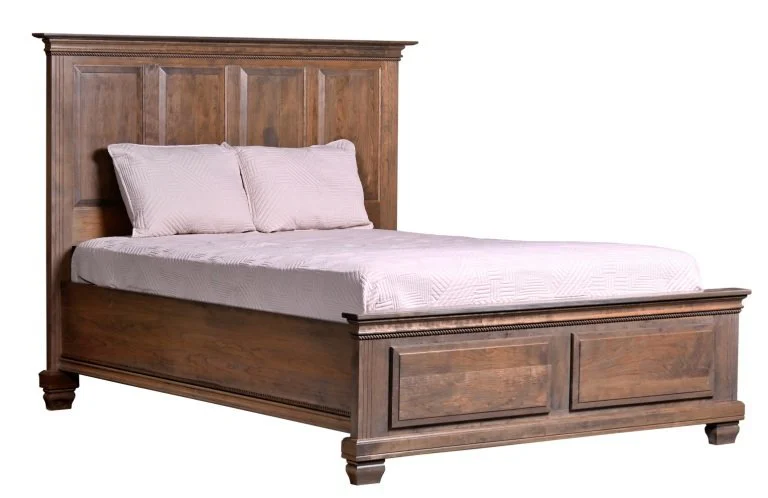 Elegant Tall Headboard Panel Bed Frame | DutchCrafters