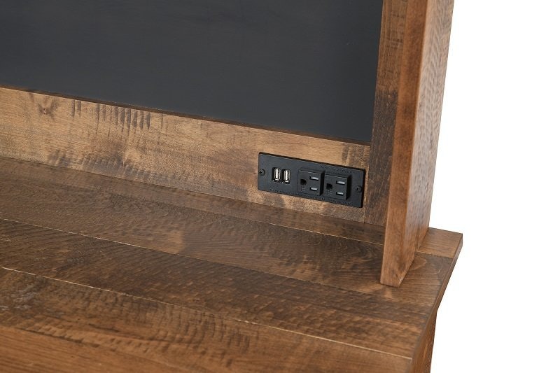 Rough Sawn Brown Maple Coffee Bar from DutchCrafters Amish Furniture