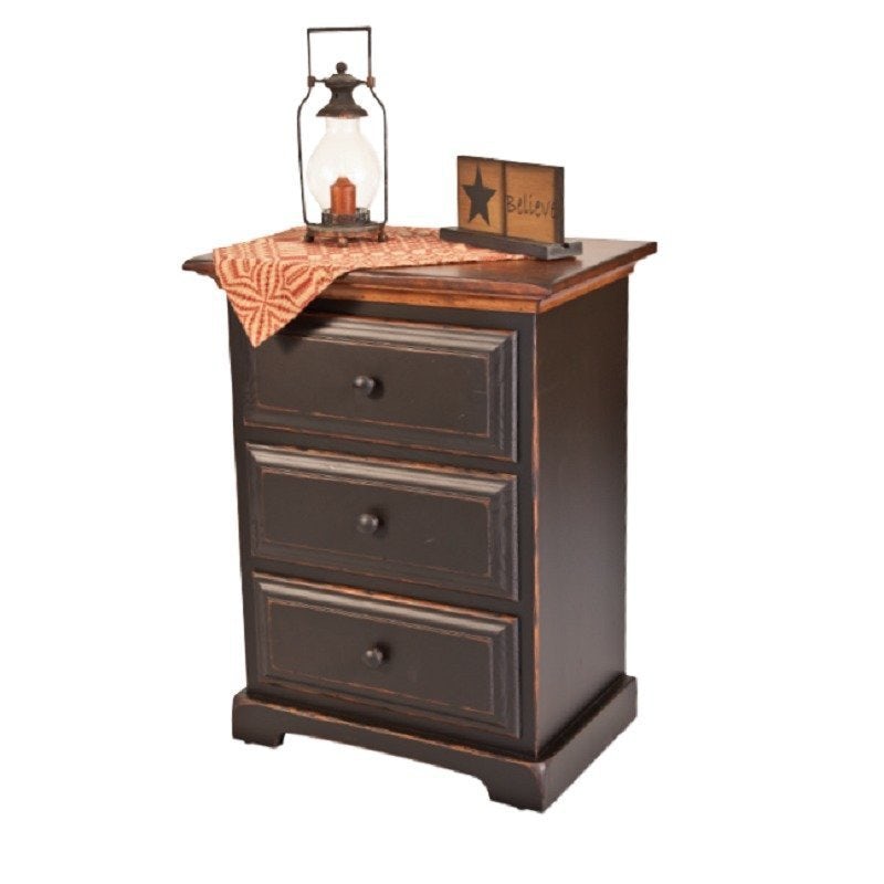 Honey Brook 3 Drawer Night Stand from DutchCrafters Amish Furniture