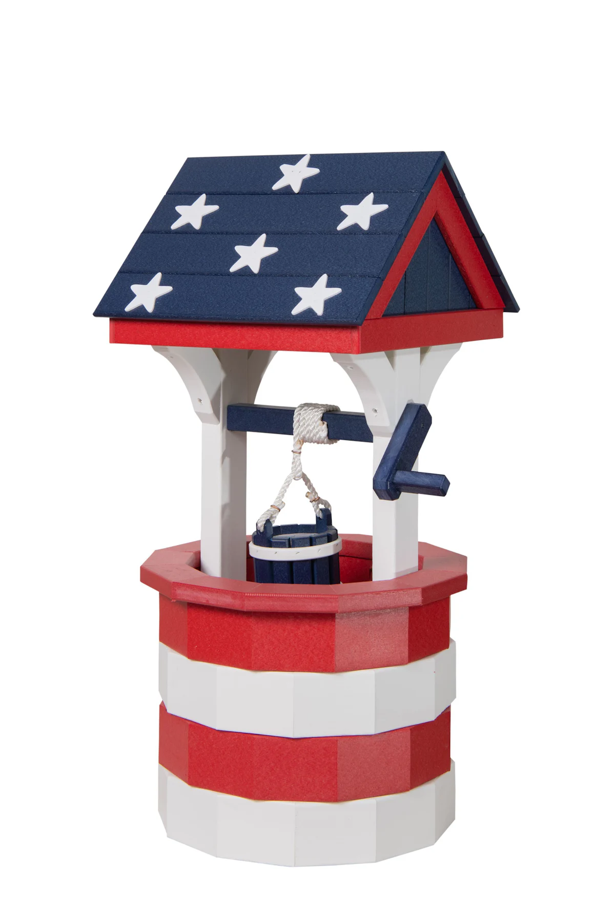 Patriotic Small Wishing Well from DutchCrafters Amish Furniture