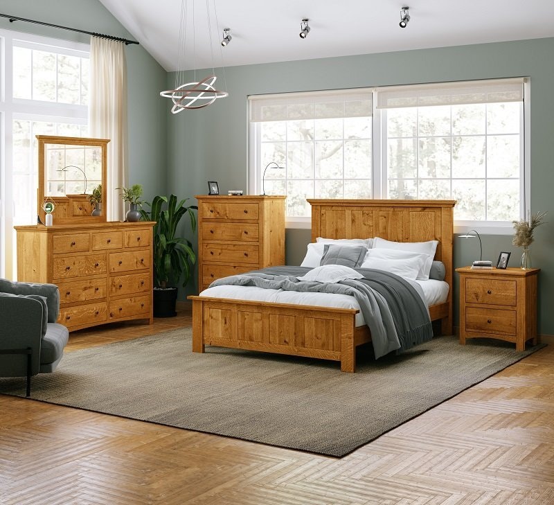 Hardwood Panel Bed from DutchCrafters Amish Furniture