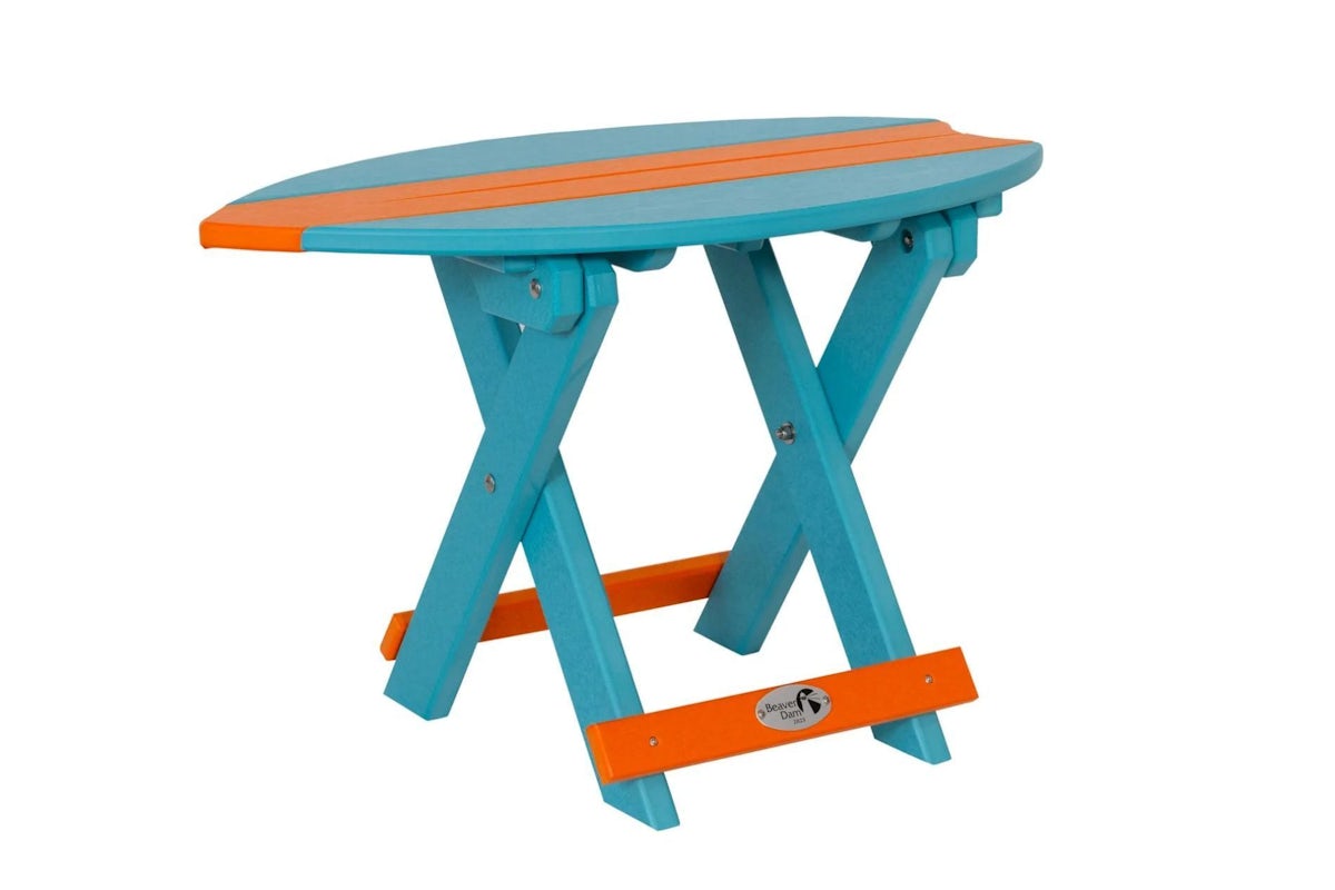 Poly Folding Surf Board Side Table from DutchCrafters Amish Furniture