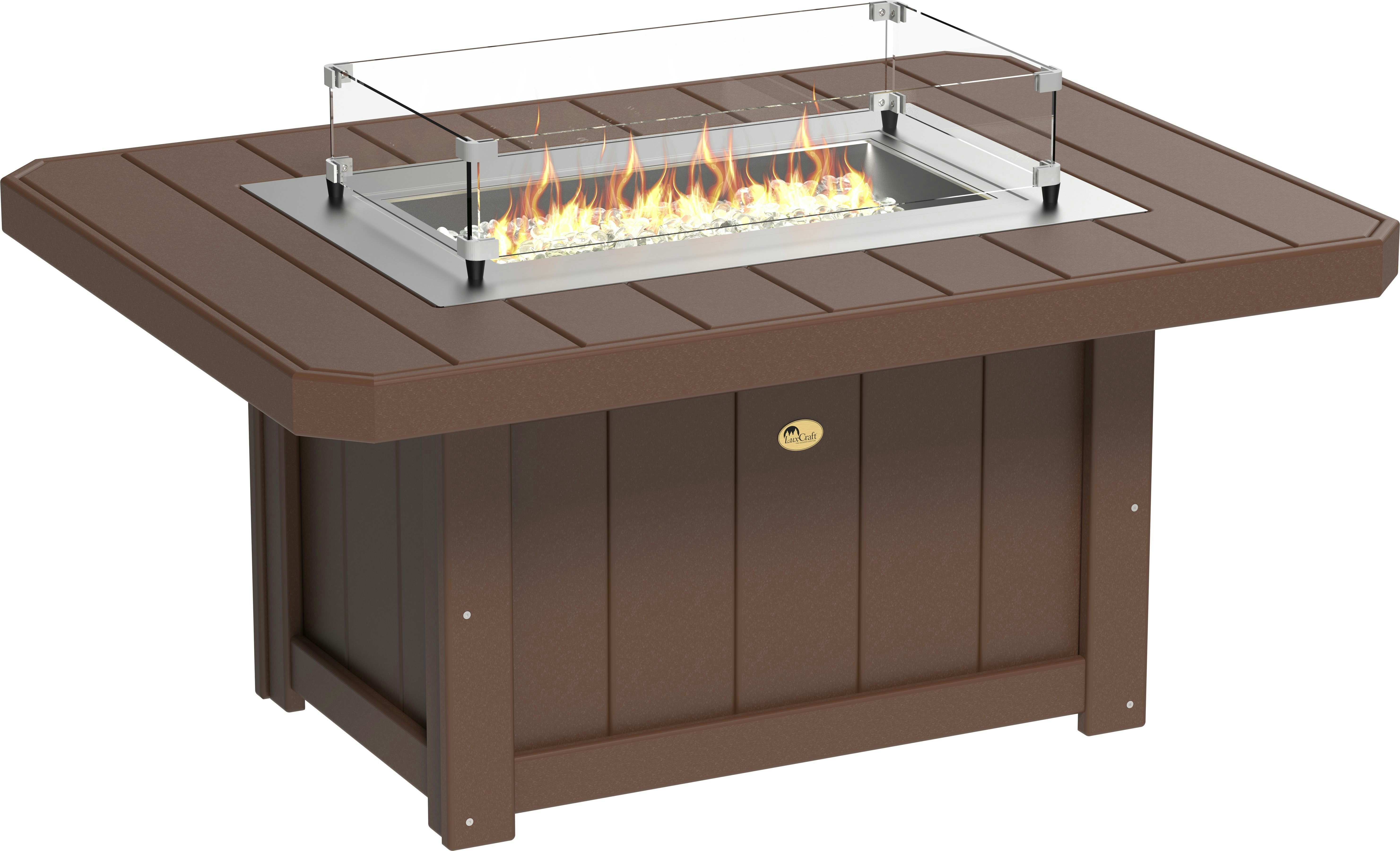LuxCraft Lumin Fire Pit 51" Rectangular from DutchCrafters Amish
