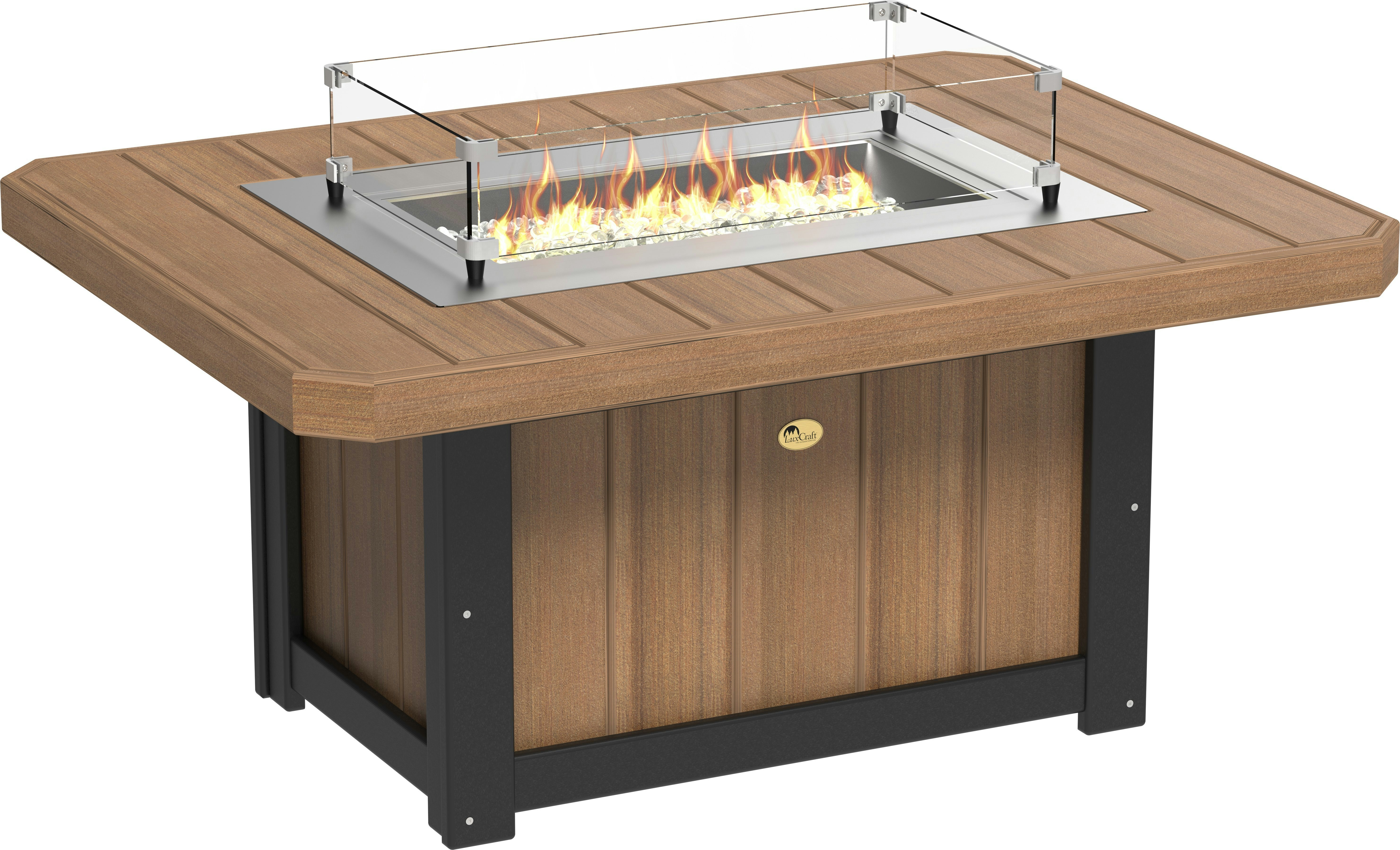 LuxCraft Lumin Fire Pit 51" Rectangular from DutchCrafters Amish