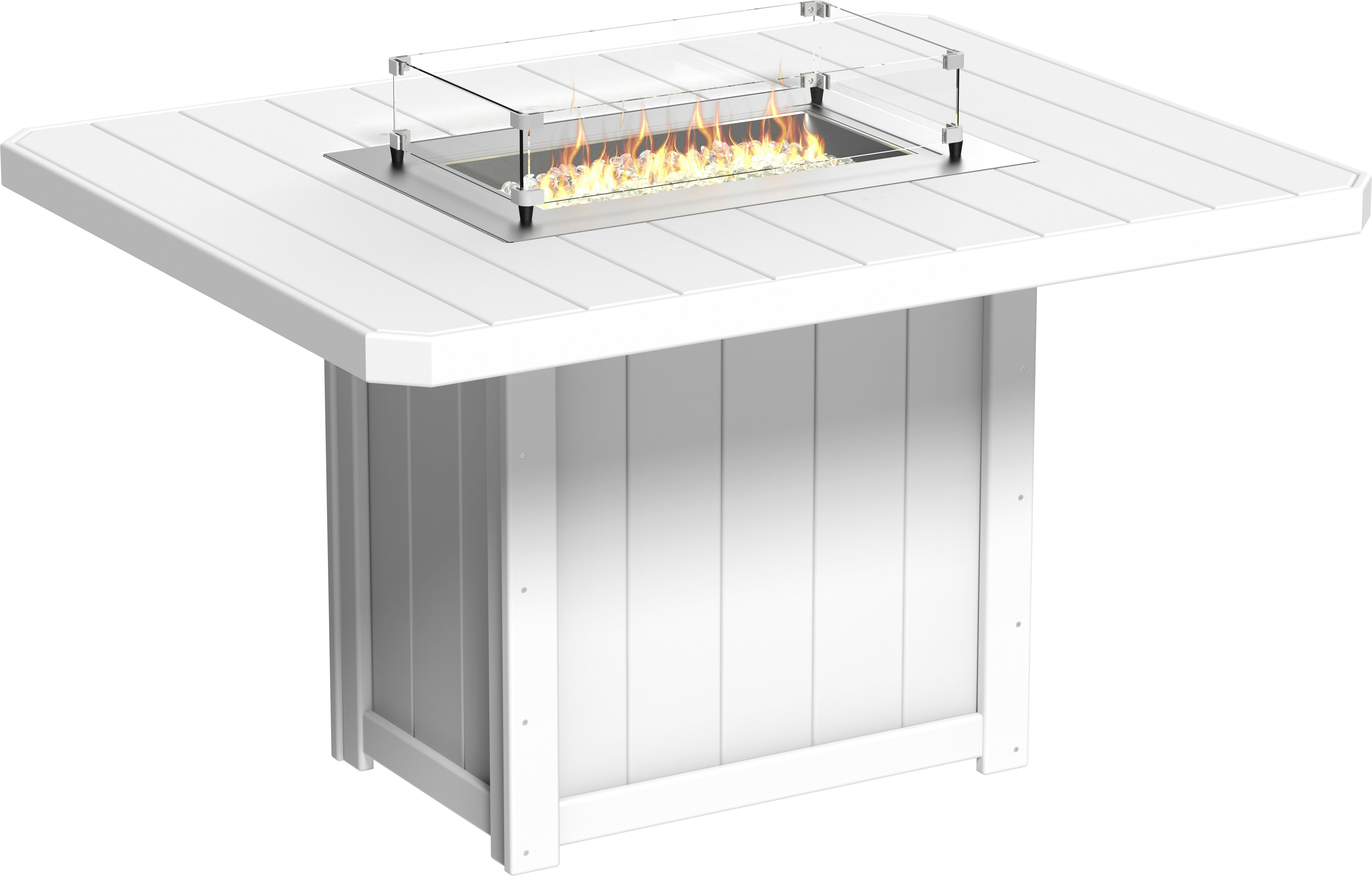 LuxCraft Poly Lumin Rectangular Fire Table from DutchCrafters Amish