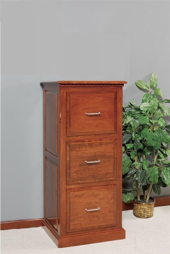 Three Drawer Traditional File Cabinet From DutchCrafters Amish