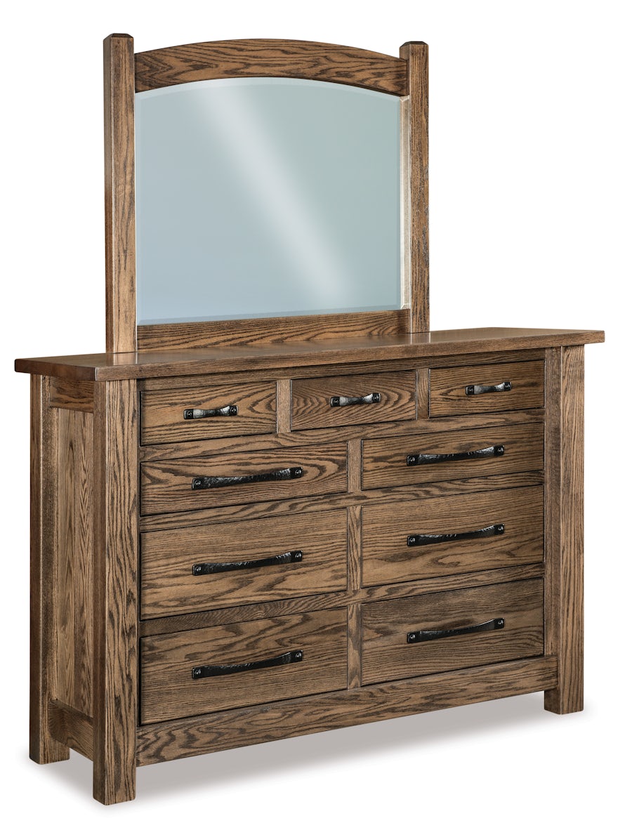 Rustic Ridge 9-Drawer Dresser with Optional Mirror from DutchCrafters
