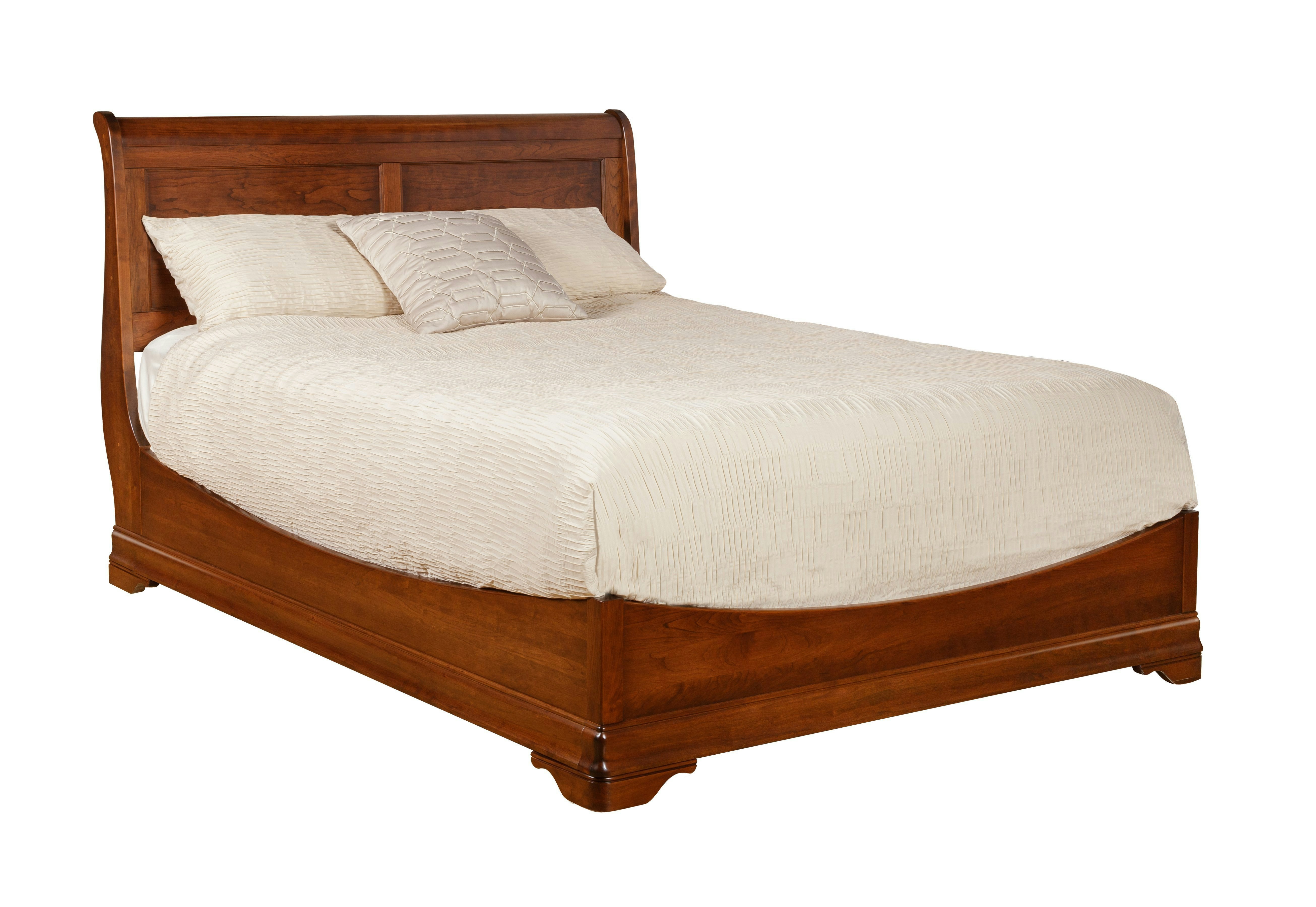 Amish Arleta Bedroom Set | Three Piece Solid Wood Sleigh Bed Set