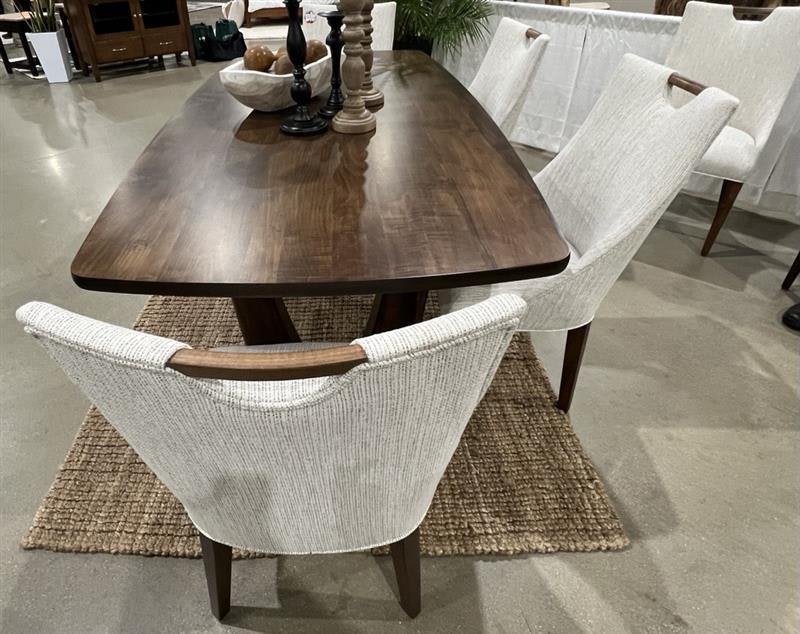 Modern Upholstered Dining Chair with Handle Back from DutchCrafters