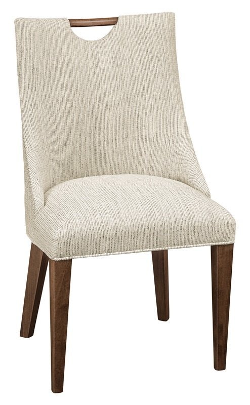 Modern Upholstered Dining Chair with Handle Back from DutchCrafters