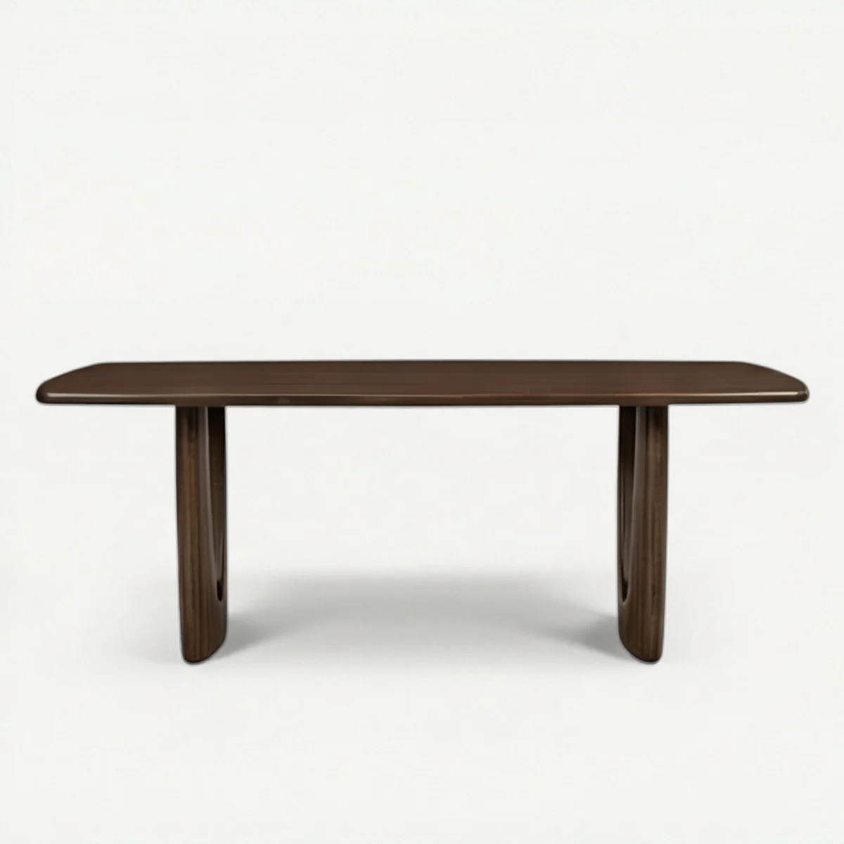 Modern Extendable Table with Arched Trestle Base | Amish Made Dining