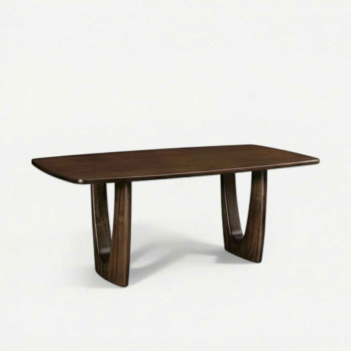 Modern Extendable Table with Arched Trestle Base | Amish Made Dining