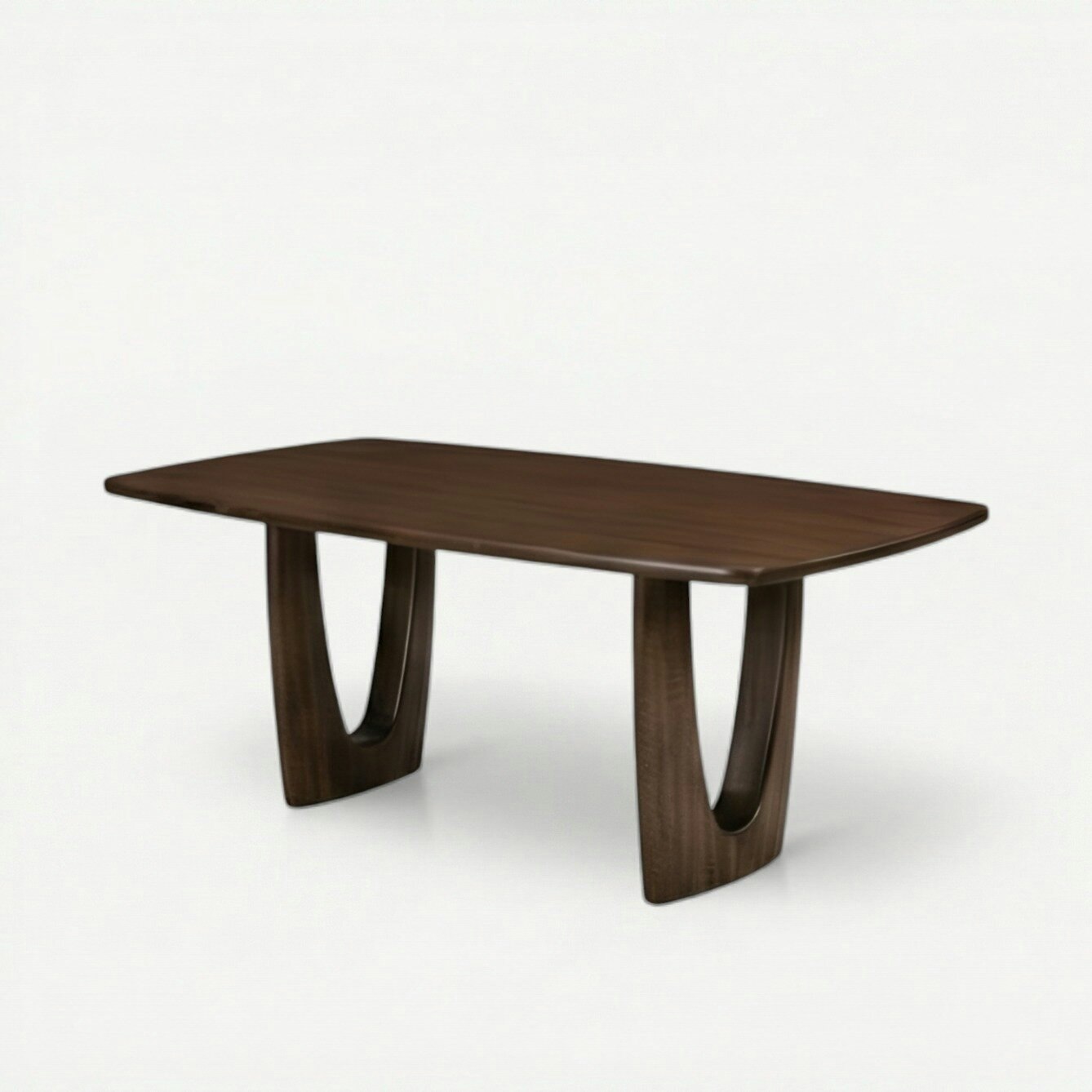 Modern Extendable Table with Arched Trestle Base | Amish Made Dining