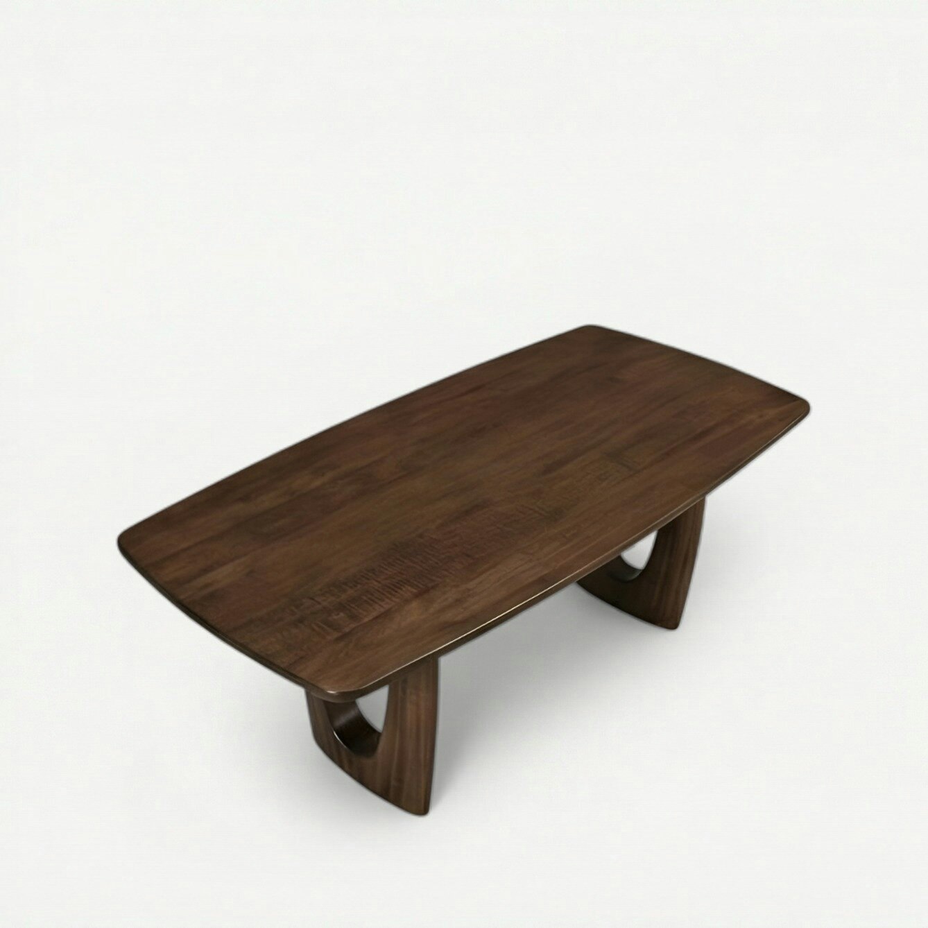 Modern Extendable Table with Arched Trestle Base | Amish Made Dining