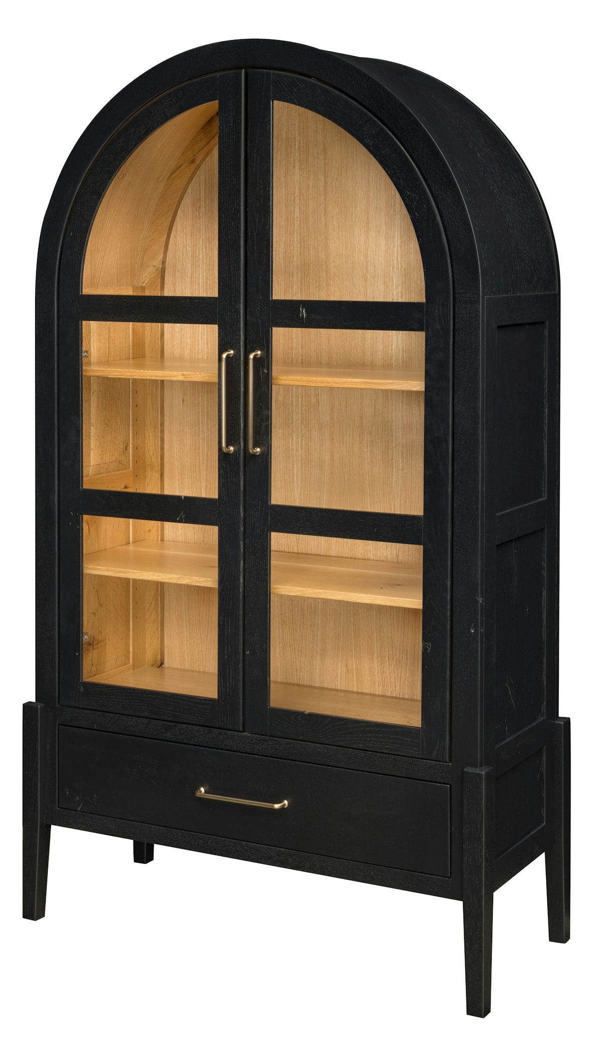 Bellevue Arched Storage Display Cabinet from DutchCrafters Amish