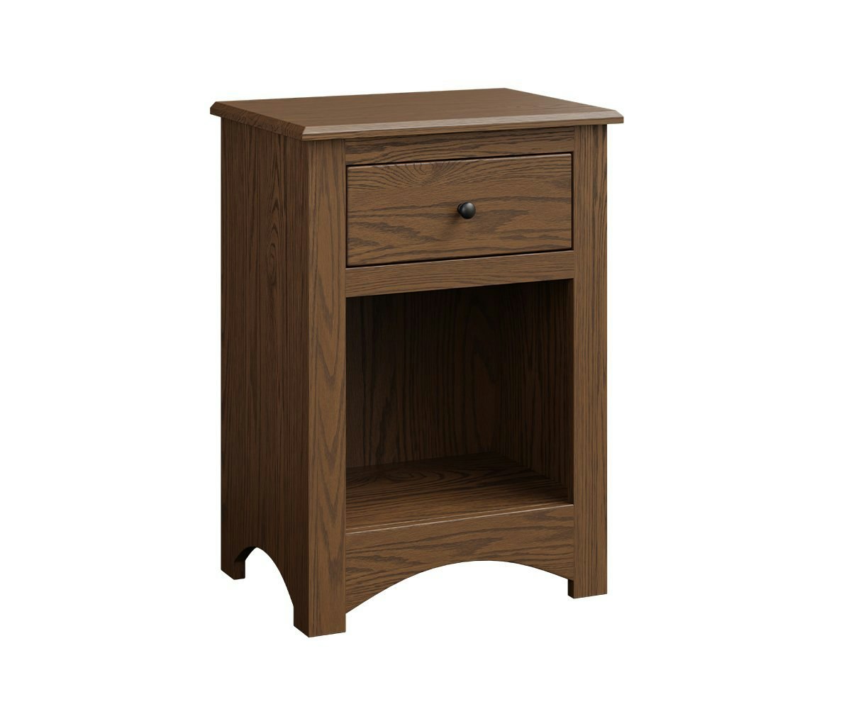 Minimalist Simple 1-Drawer Open Nightstand from DutchCrafters Amish