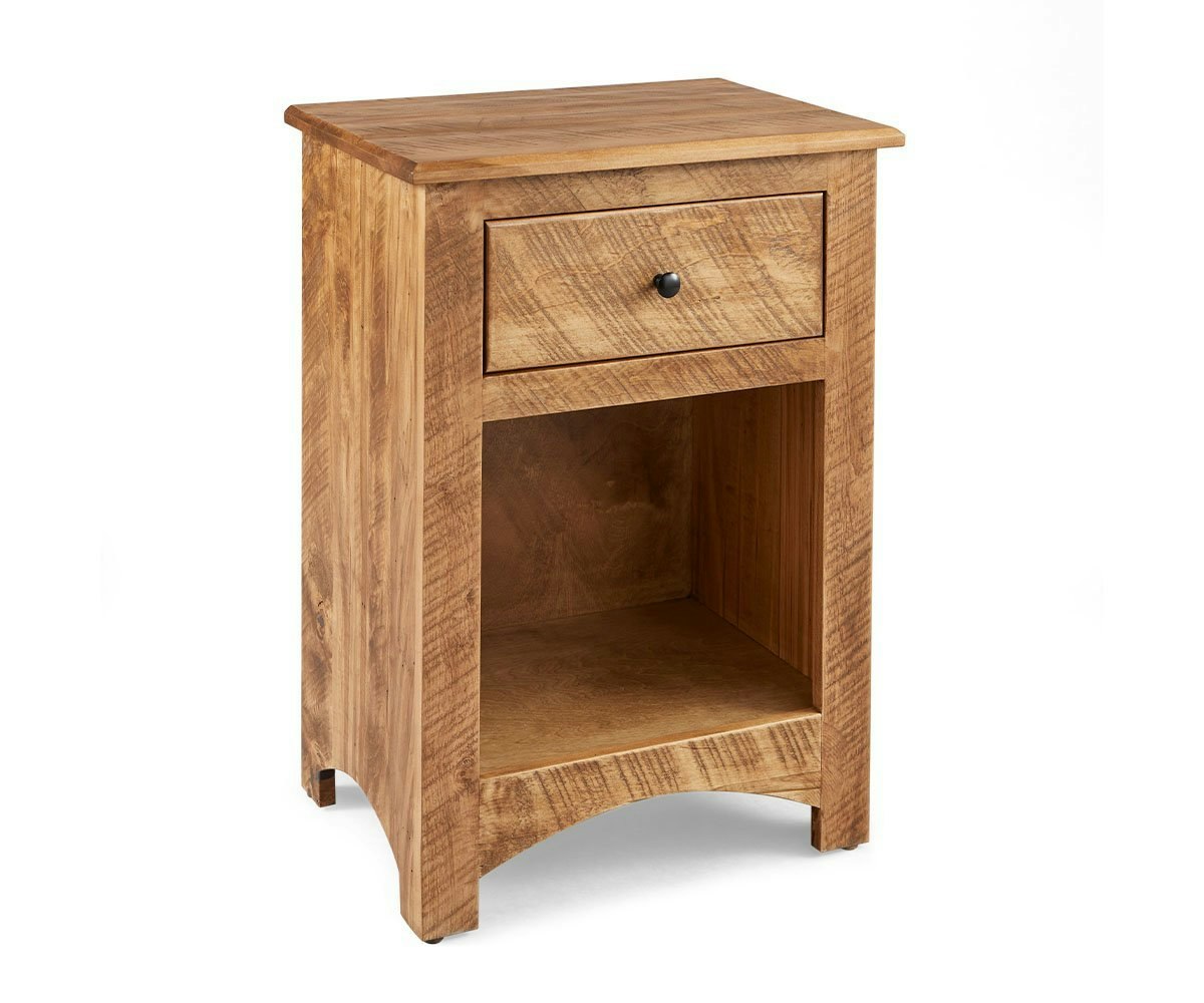 Minimalist Simple 1-Drawer Open Nightstand from DutchCrafters Amish
