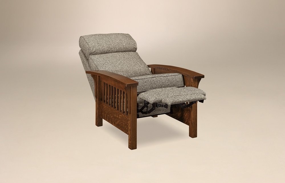 Comfortable Bustle Back Recliners | Amish Made Recliner Chairs