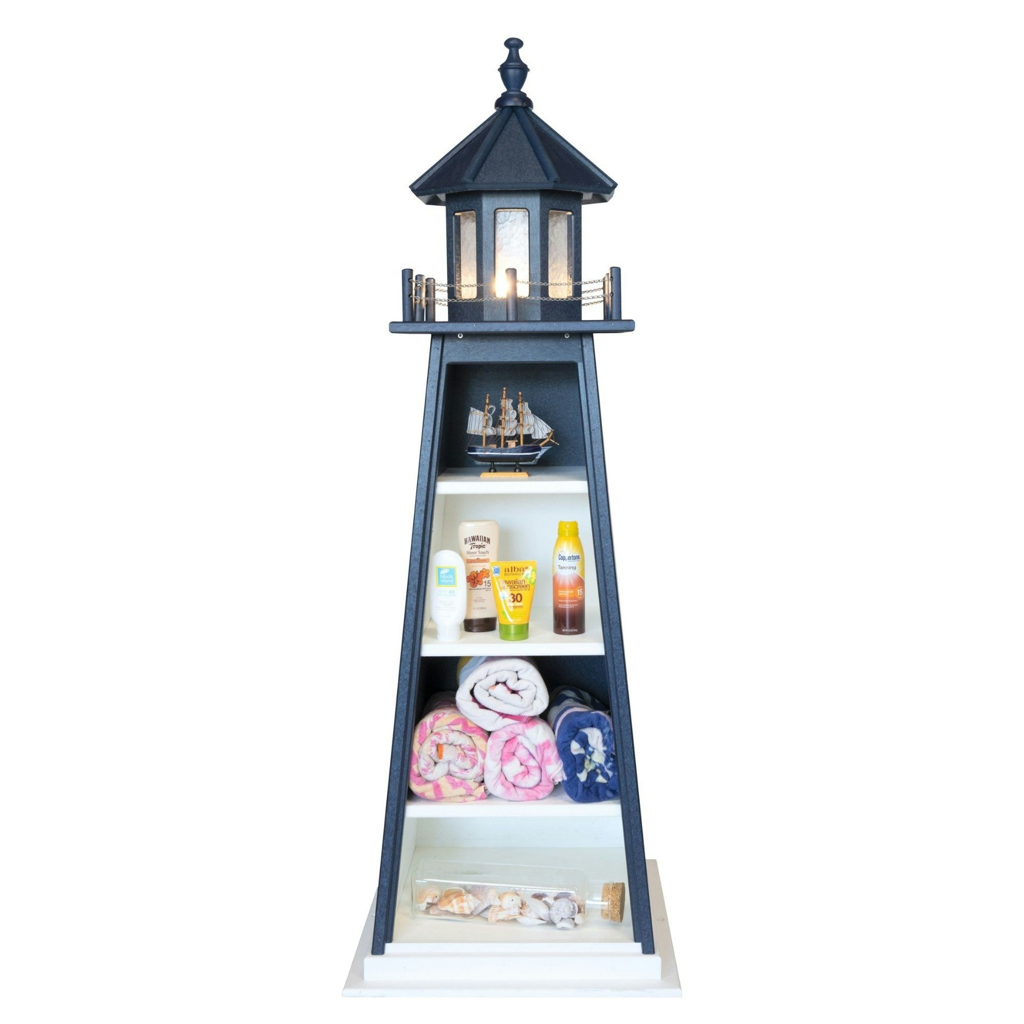 Poly 5 Foot Lighthouse Shelf from Dutchcrafters Amish Furniture