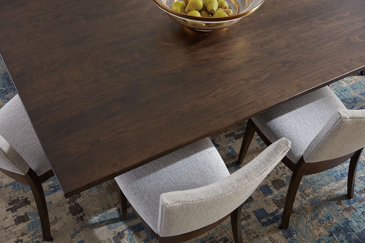 Contemporary Open Back Upholstered Dining Chair from DutchCrafters