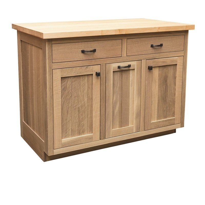 Freestanding Kitchen Island Cabinet with Pullout Table from