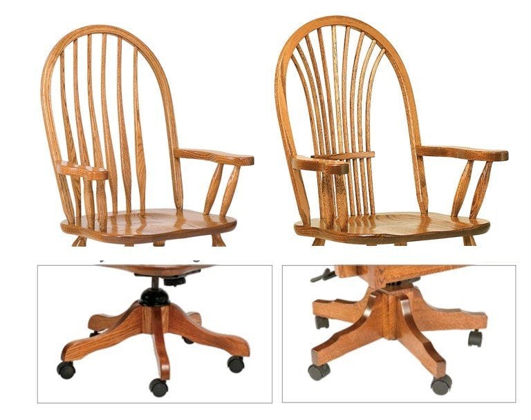 Build Your Own Wooden Office Chair - Amish Office Furniture