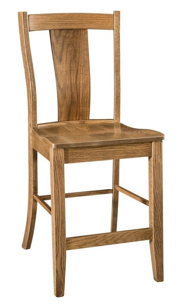 Amish Handcrafted Single Slat Counter and Bar Stool - Solid Wood