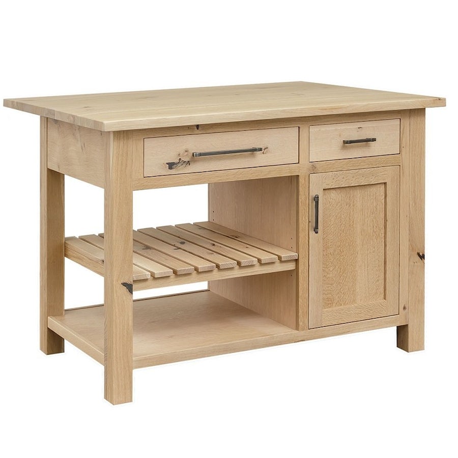Rustic Farmhouse Prep Table Island from DutchCrafters Amish Furniture