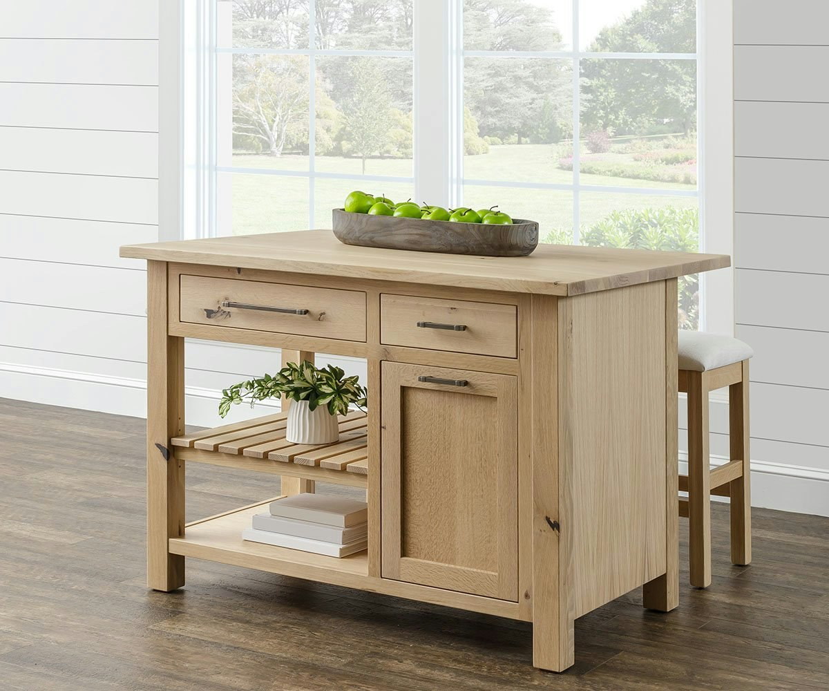 Rustic Farmhouse Prep Table Island from DutchCrafters Amish Furniture