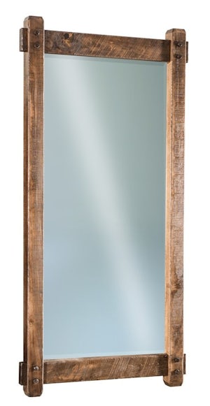 Rustic Wood Dutton Wall Mirror from DutchCrafters Amish Furniture