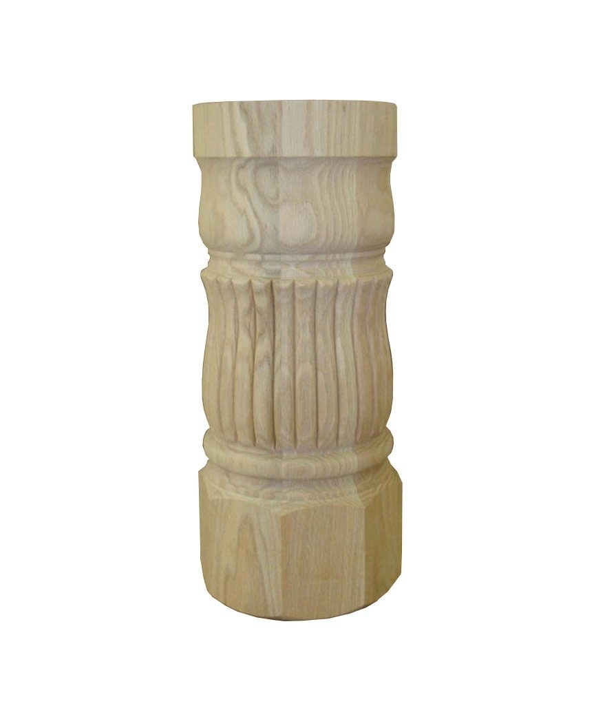 Unfinished Reeded Pedestal Column from DutchCrafters Amish Furniture