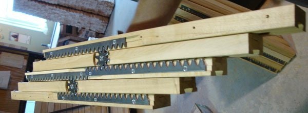 Double Equalizer Pedestal Table Slide from DutchCrafters Amish