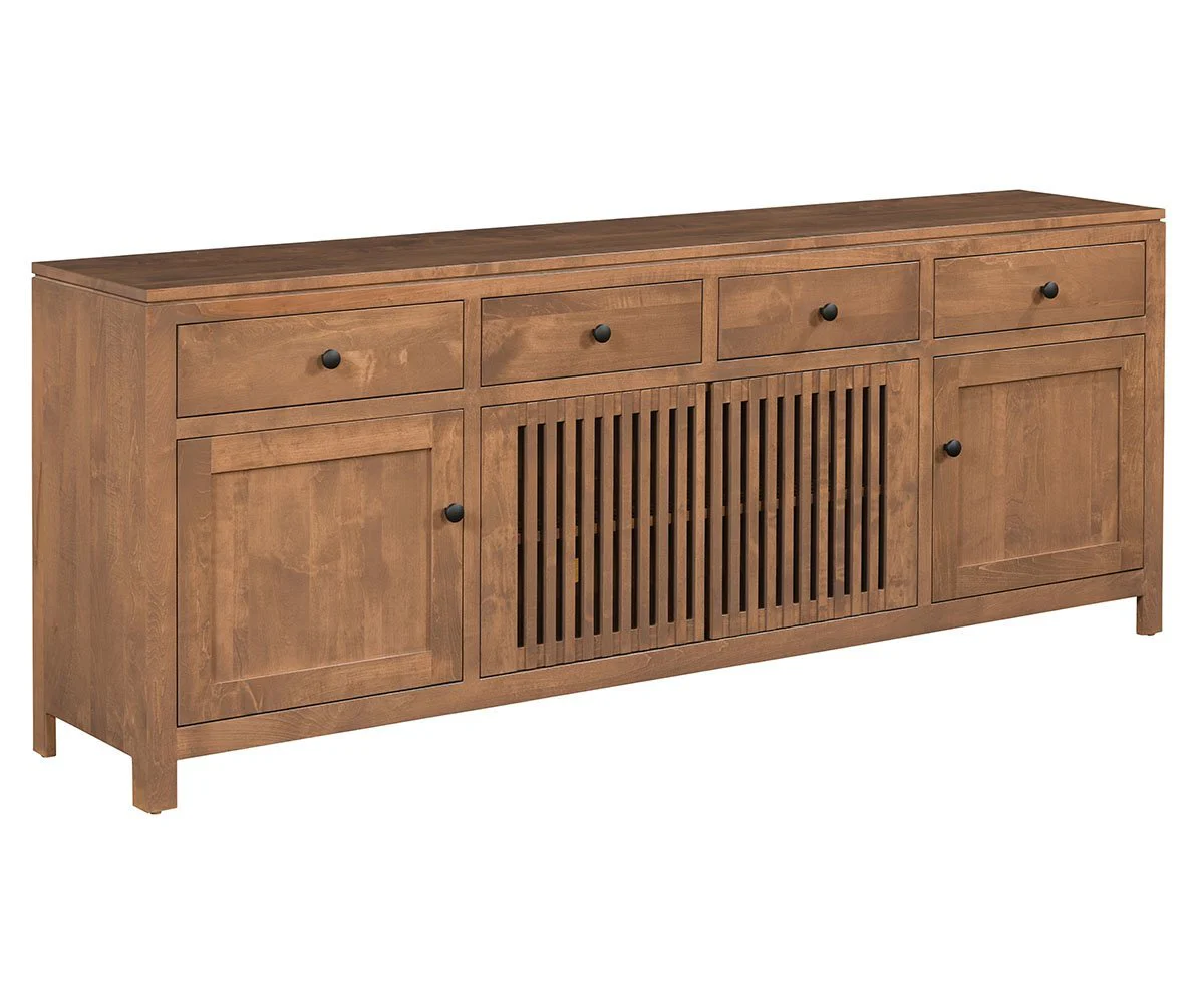 Large Modern Media Console Cabinet | DutchCrafters Amish Furniture