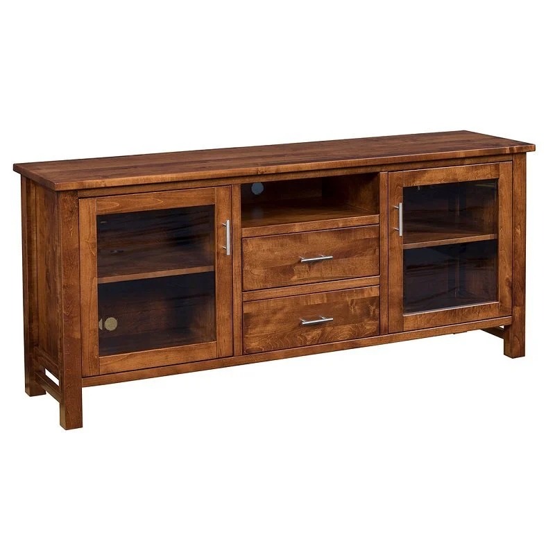Large Shaker Style TV Console with Media Opening | DutchCrafters