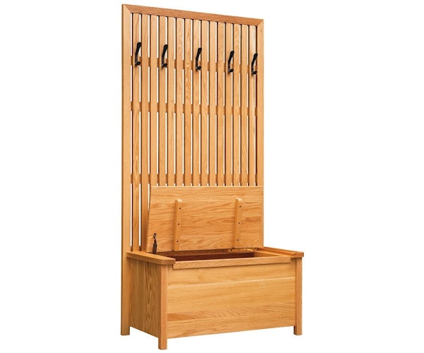 Amish Hall Trees | Solid Wood Entryway Storage Benches