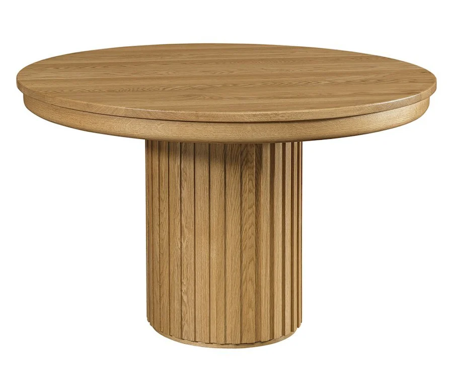Amish Made Contemporary Fluted Pedestal Table - DutchCrafters