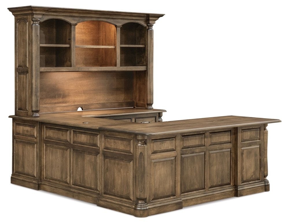 American Made Wrap Around Desk - Solid Wood Amish Furniture