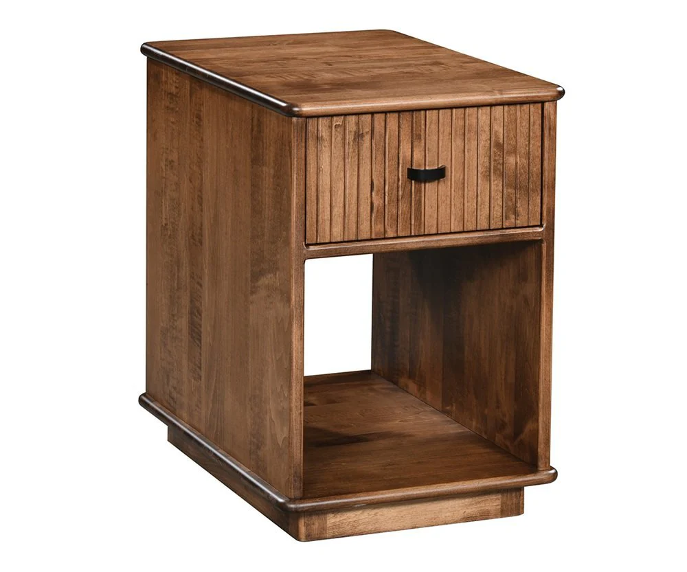 Contemporary Fluted Modern Narrow End Table | Amish Accent Tables