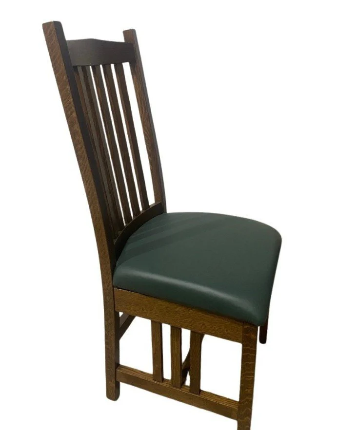 Amish Made Quarter Sawn White Oak Mission Dining Room Chair In-Stock