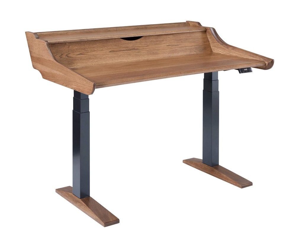 Audrey Amish Standing Desk – Adjustable Electric Desk | DutchCrafters