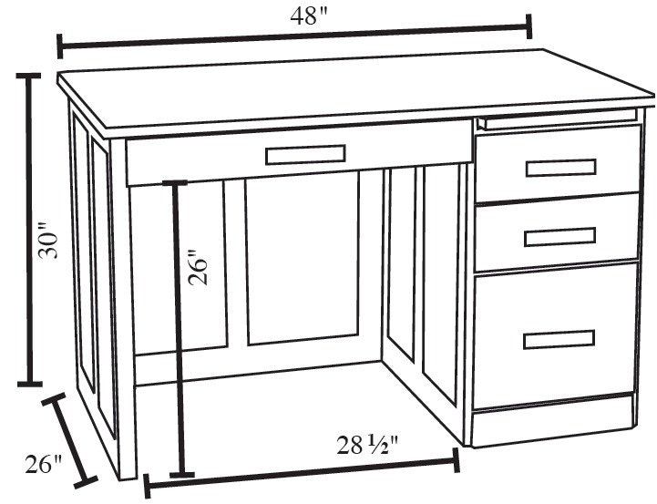 Flat Top Computer Desk From Dutchcrafters