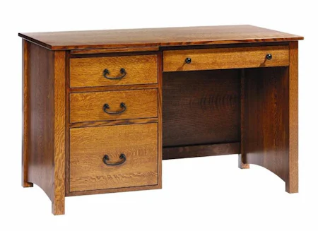 Amish Solid Wood Pedestal Desks for Home or Office | DutchCrafters