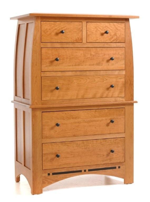 Solid Wood Chest on Chest of Drawers from DutchCrafters Amish